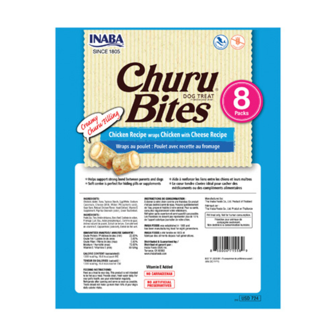 Inaba Churu Bites Chicken wraps with Cheese Recipe Dog Treats – Pet ...